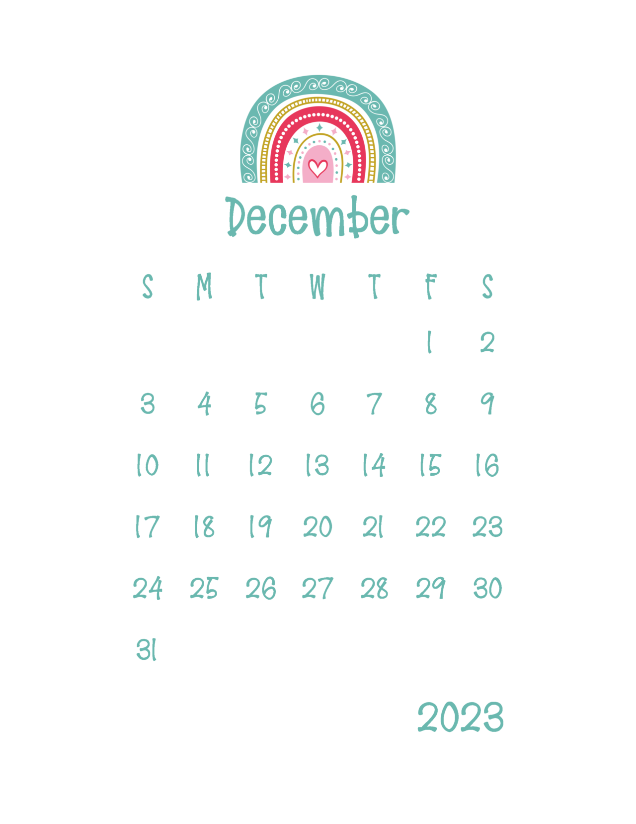 December 2023 Calendars | Simply Love Printables