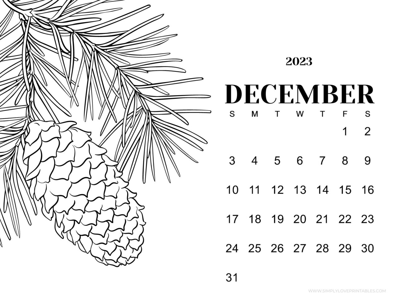 December 2023 Calendars | Simply Love Printables