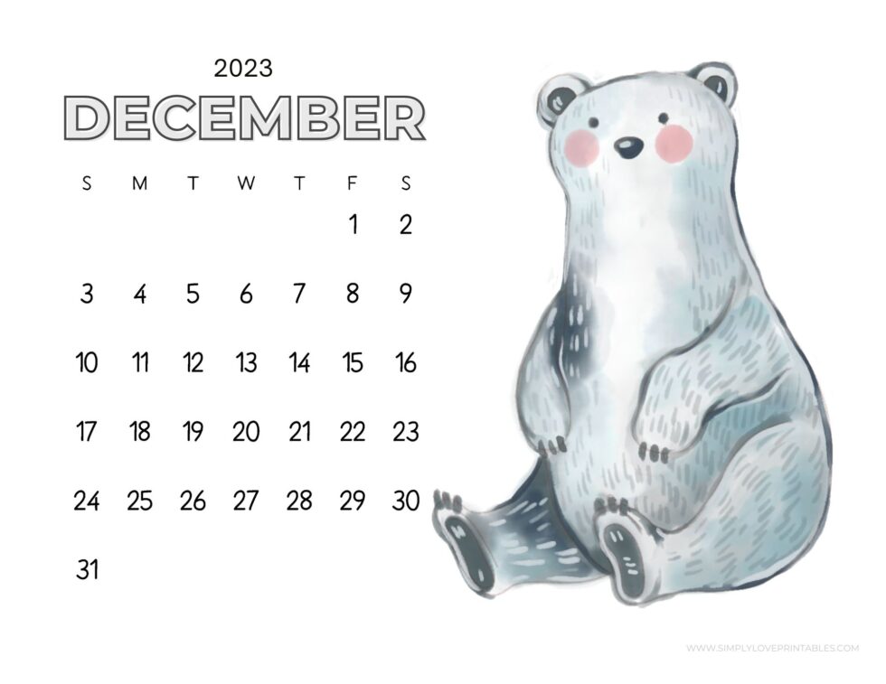 December 2023 Calendars | Simply Love Printables