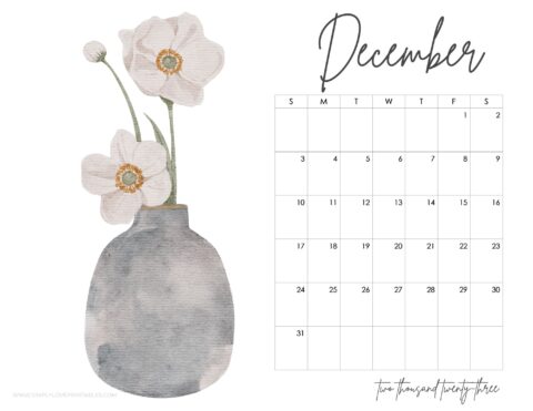 December 2023 Calendars | Simply Love Printables