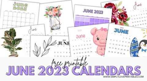 June 2023 Calendars | Simply Love Printables