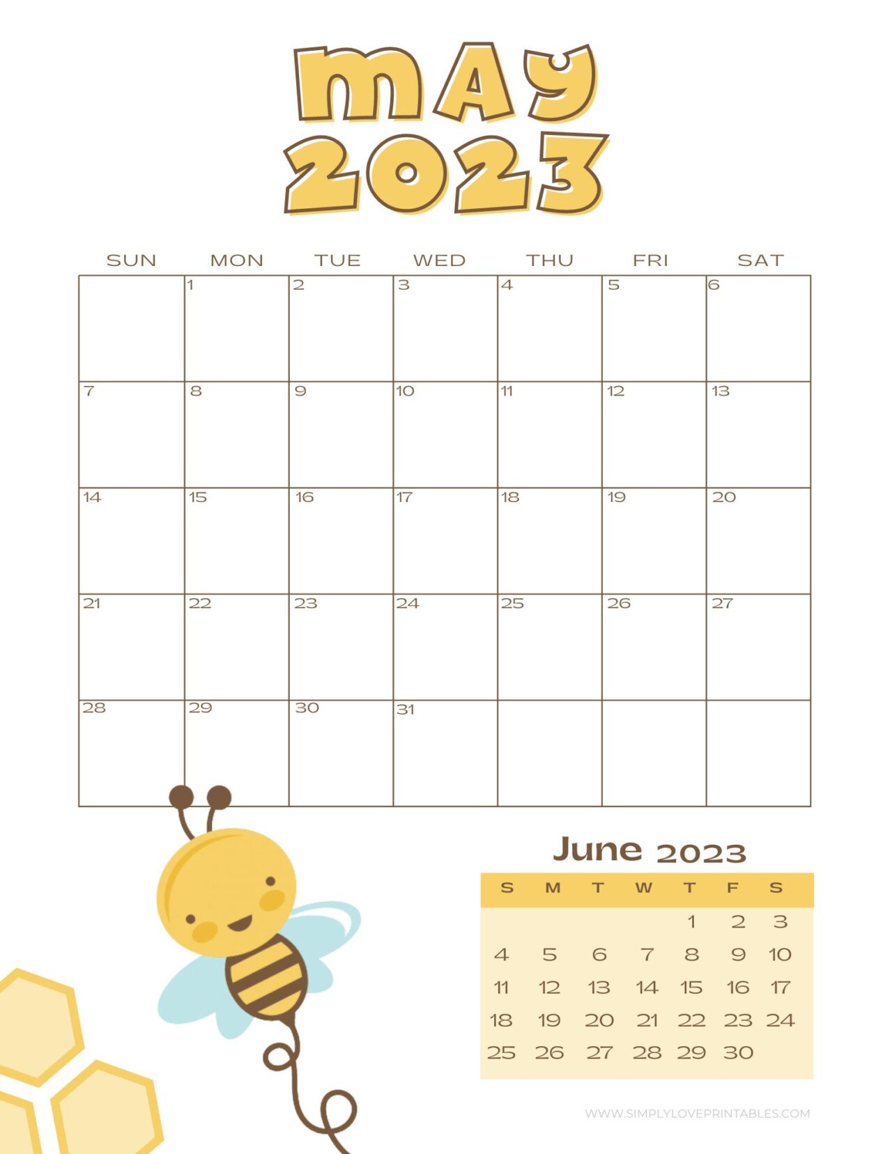 May 2023 Calendars | Simply Love Printables