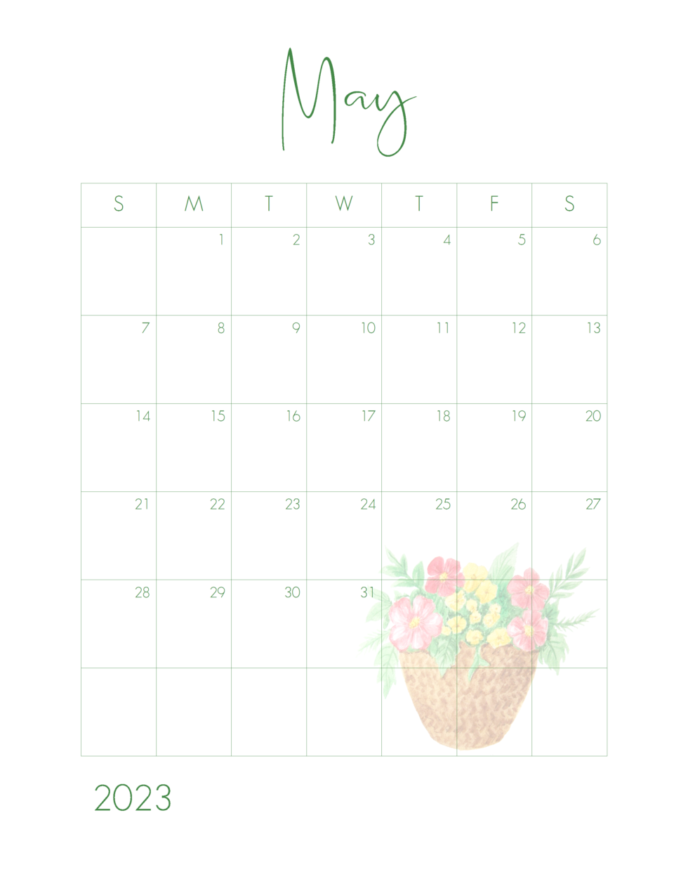 May 2023 Calendars | Simply Love Printables