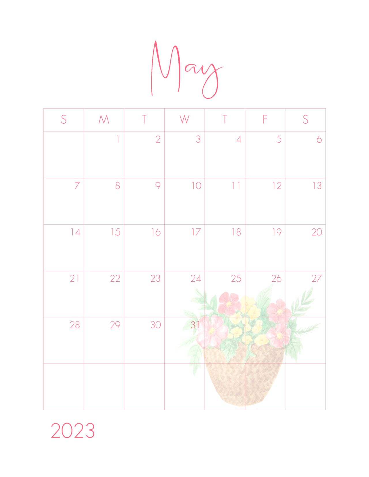 May 2023 Calendars | Simply Love Printables