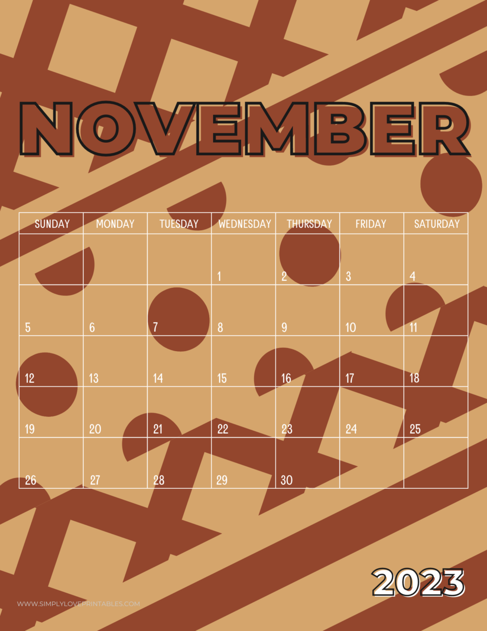 November 2023 Calendars | Simply Love Printables