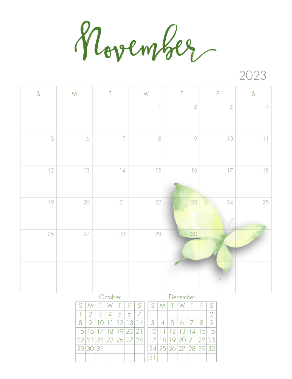 November 2023 Calendars | Simply Love Printables