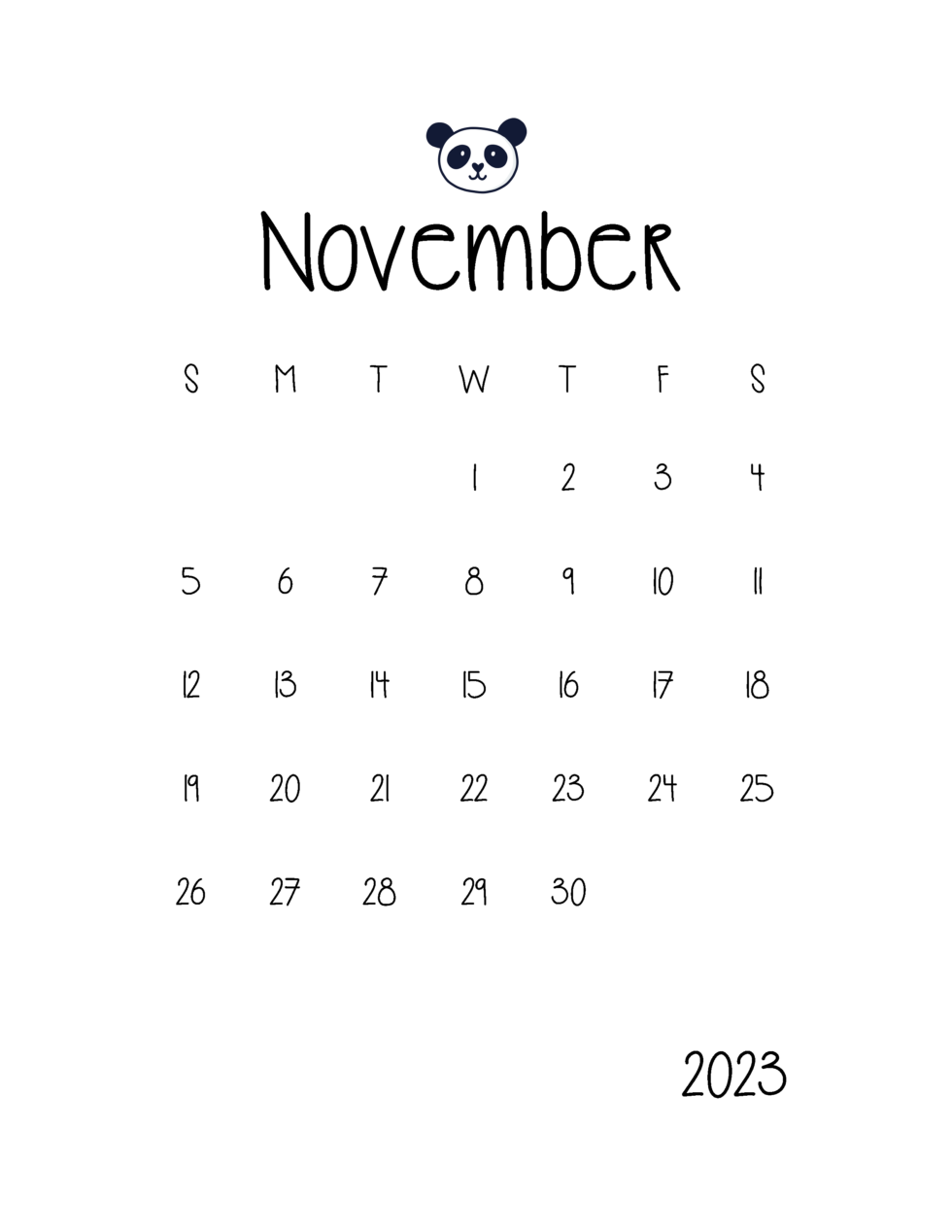 November 2023 Calendars | Simply Love Printables