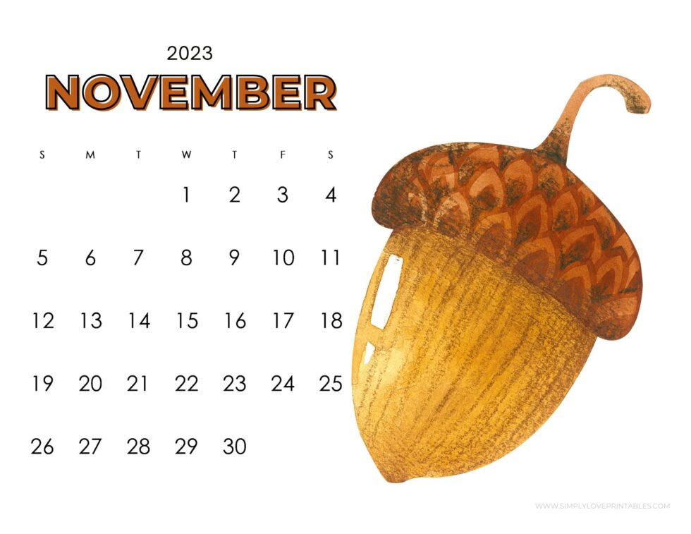 November 2023 Calendars | Simply Love Printables