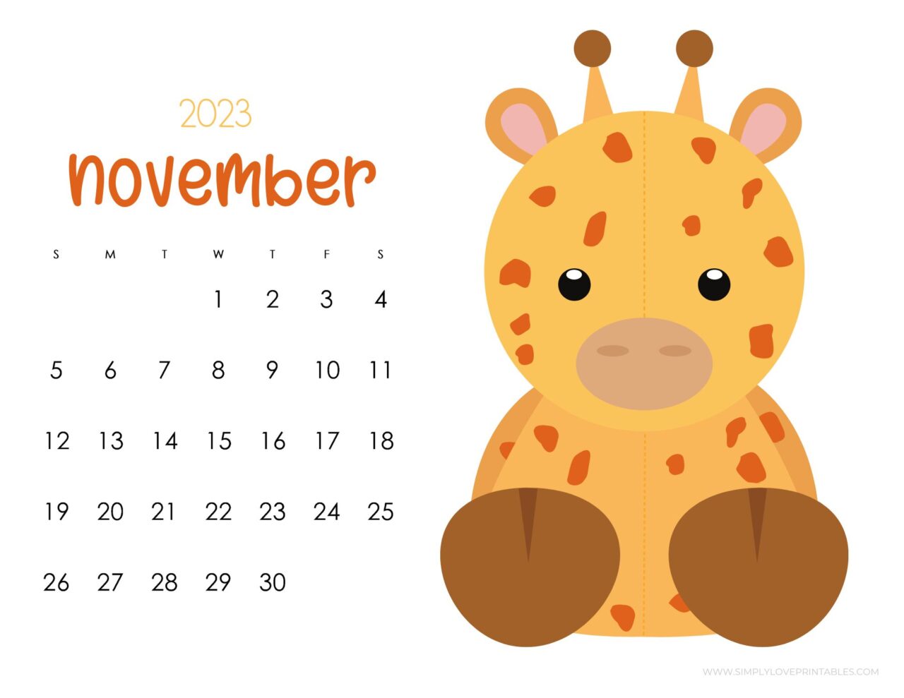 November 2023 Calendars | Simply Love Printables