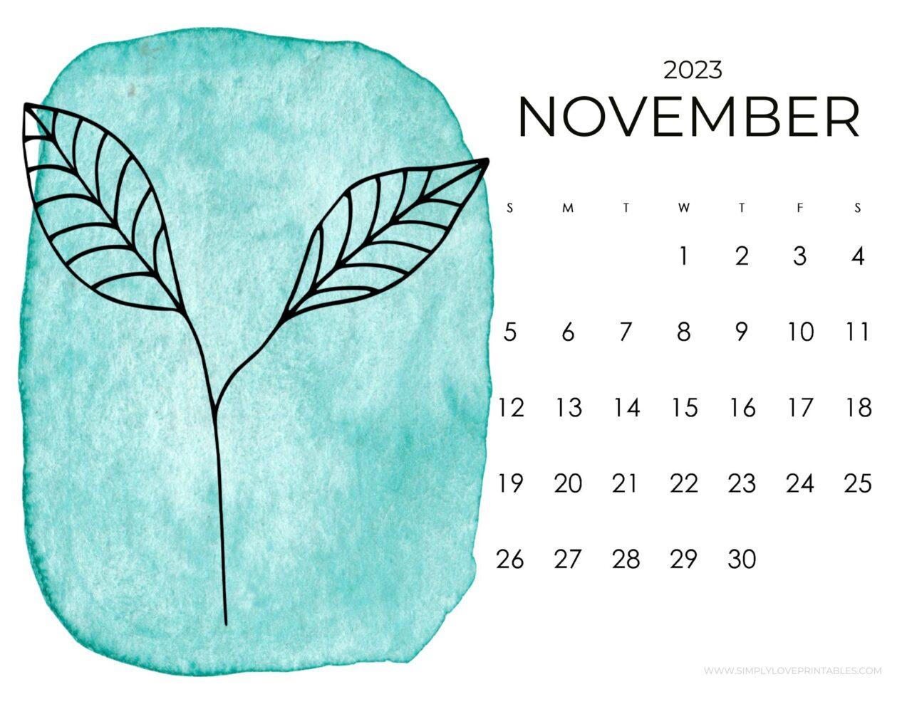 November 2023 Calendars | Simply Love Printables