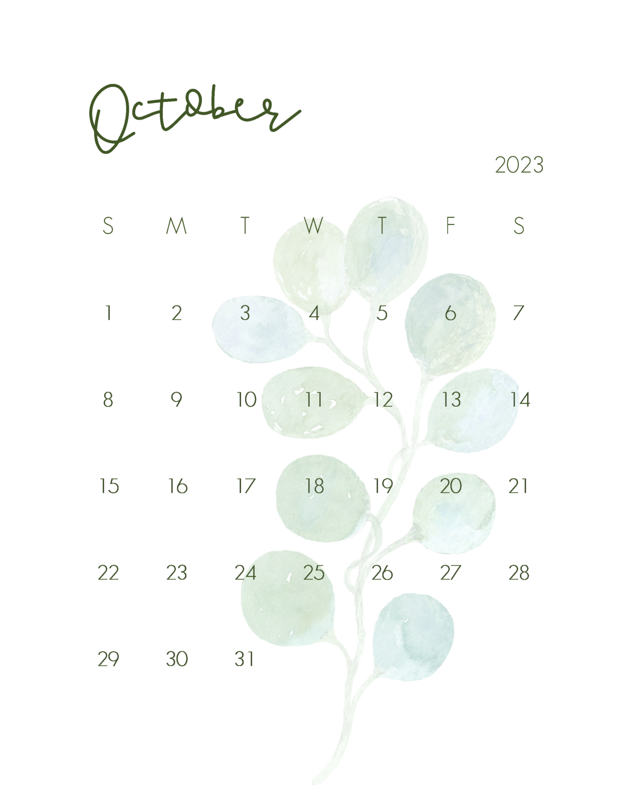 October 2023 Calendars | Simply Love Printables