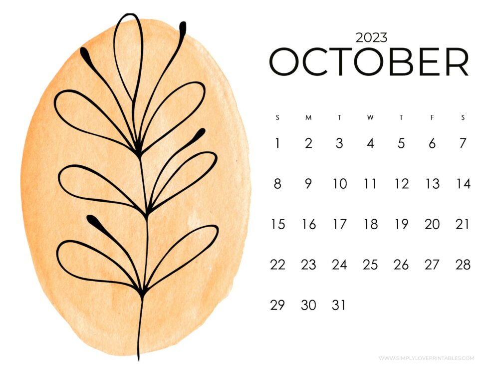 October 2023 Calendars | Simply Love Printables
