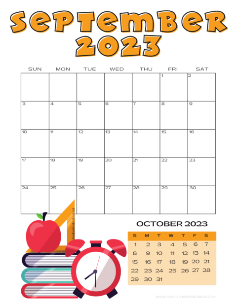 September 2023 Calendars | Simply Love Printables