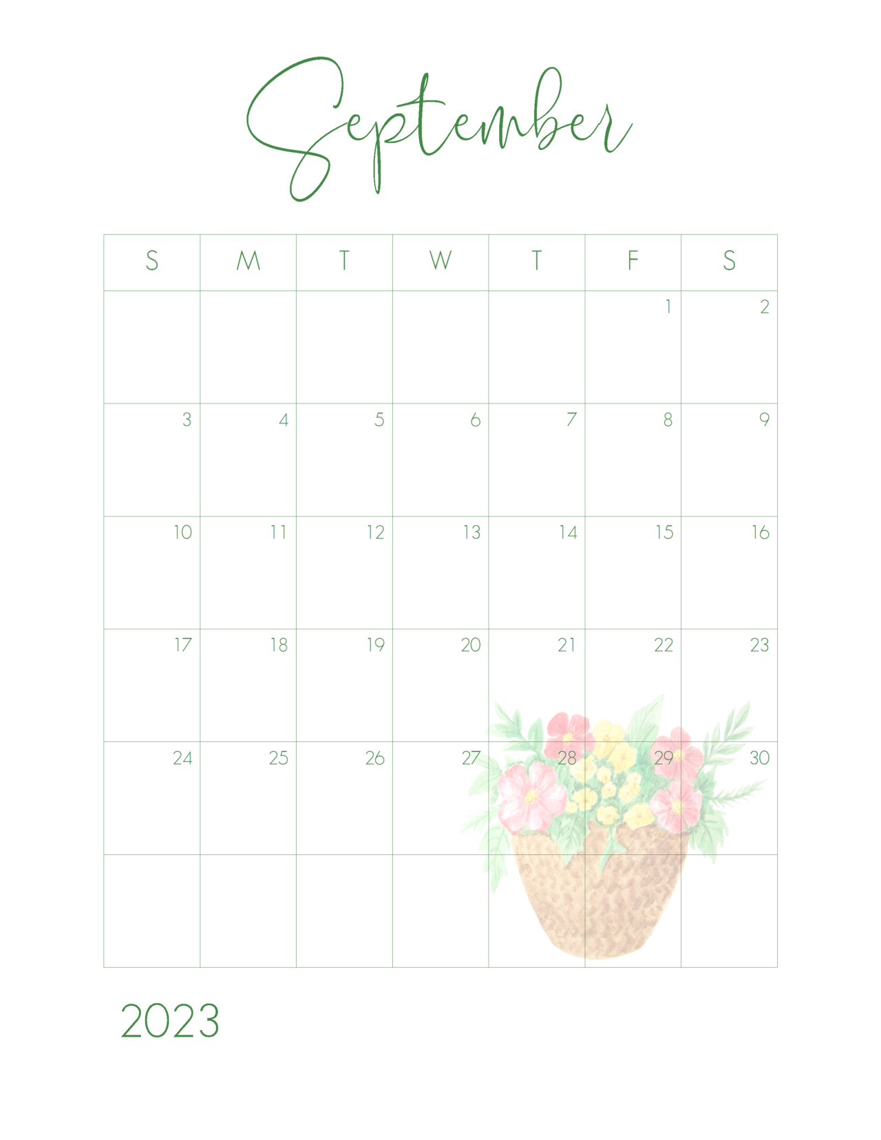 September 2023 Calendars | Simply Love Printables