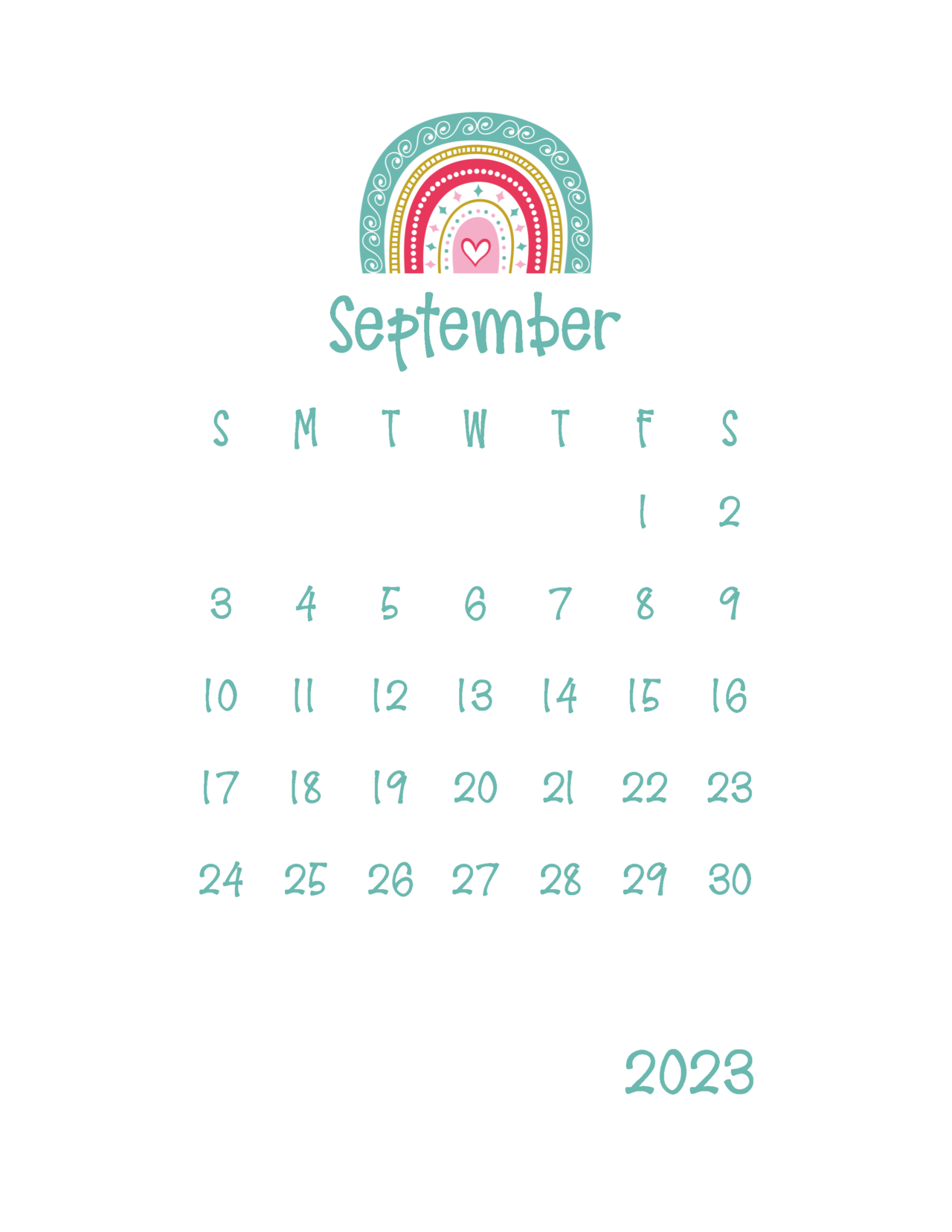 September 2023 Calendars | Simply Love Printables