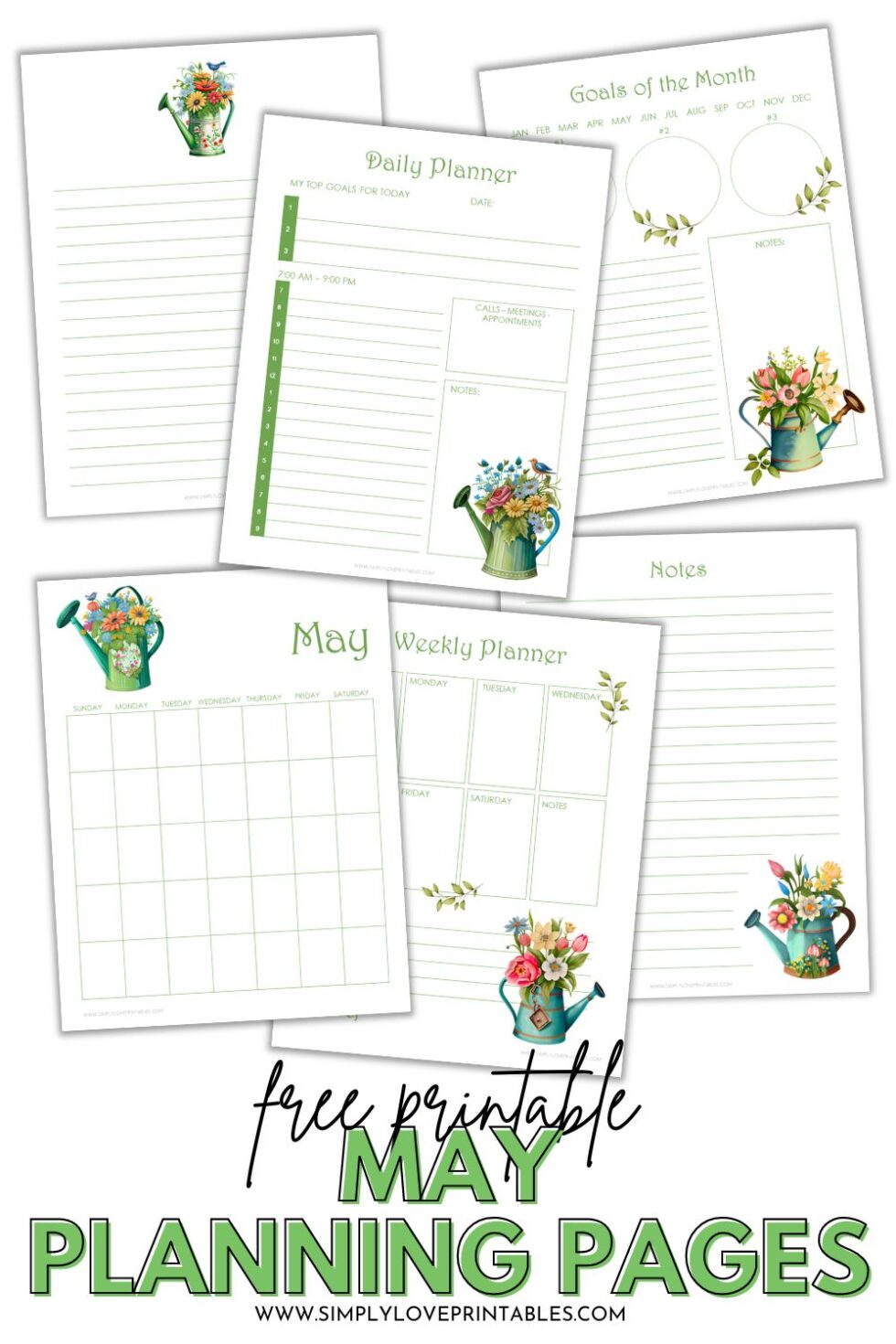 Beautiful May Planning Pages | Simply Love Printables