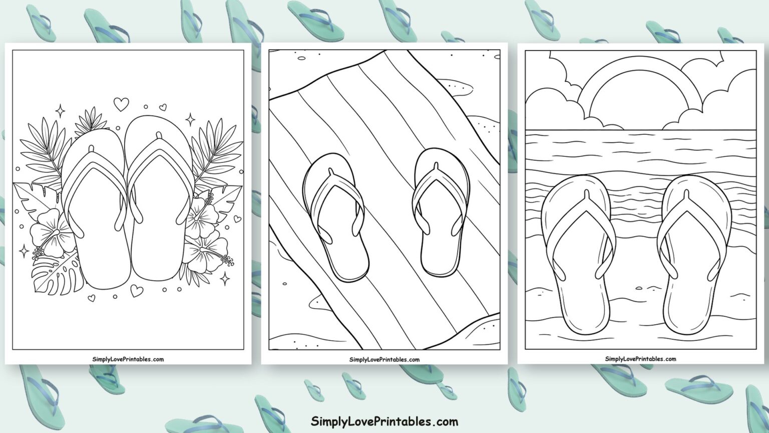 23 Flip Flops Coloring Pages (Free PDF Printables)