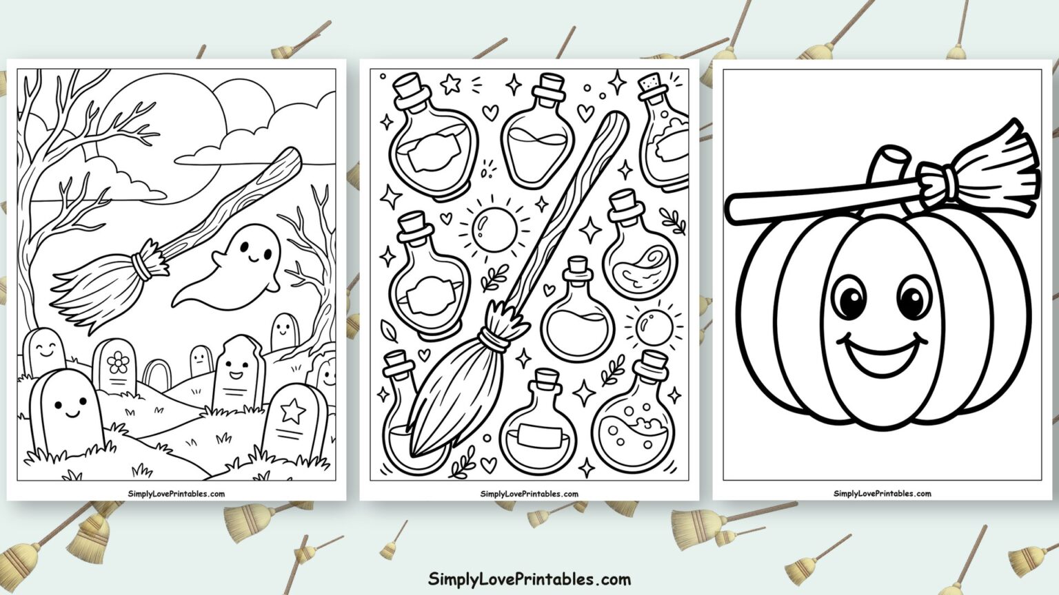 32 Broomstick Coloring Pages (Free PDF Printables)