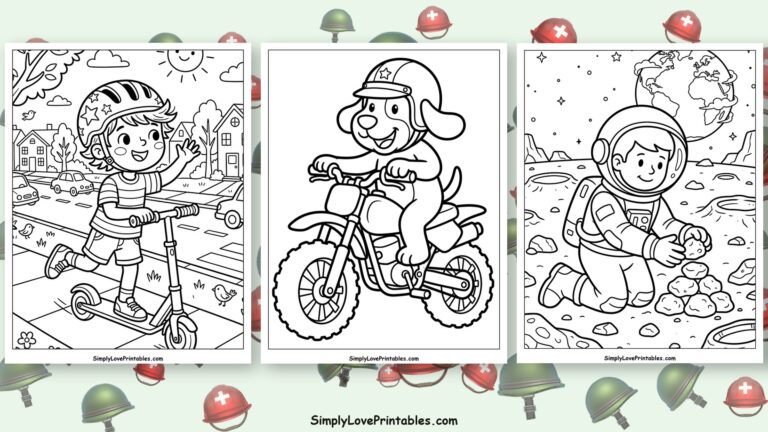 46 Helmet Coloring Pages (Free PDF Printables)