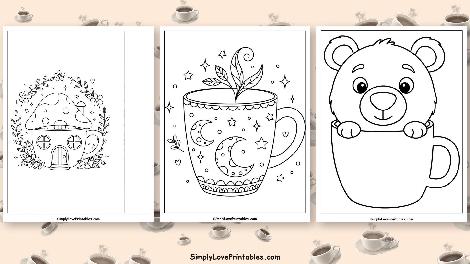 27 Mug Coloring Pages (Free PDF Printables)