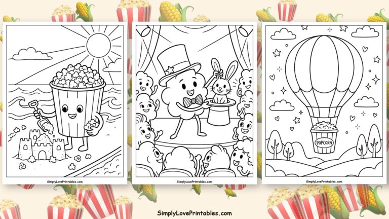 30 Popcorn Coloring Pages (Free PDF Printables)