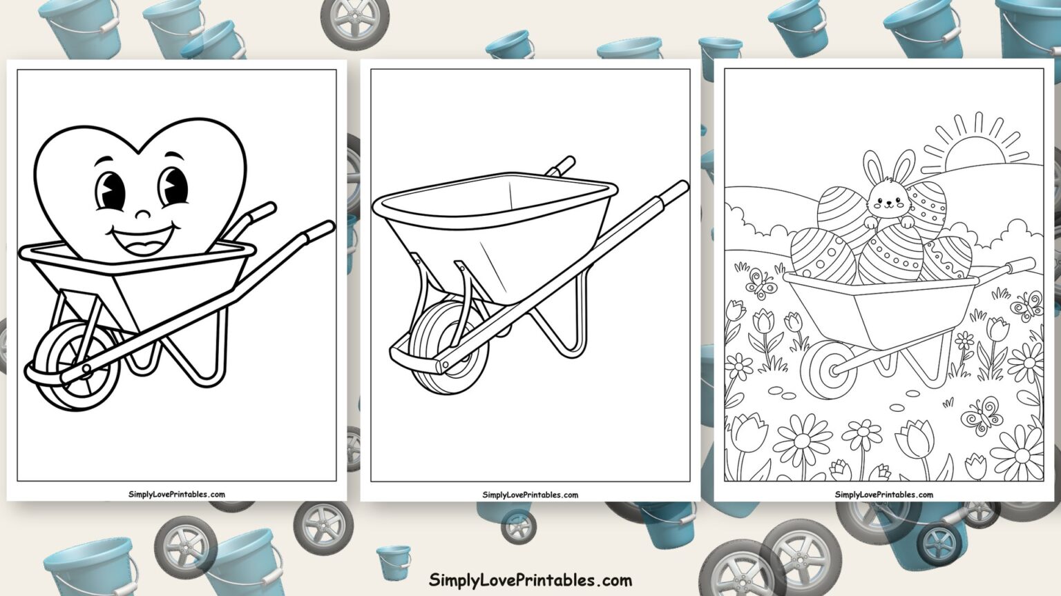 20 Wheelbarrow Coloring Pages (Free PDF Printables)